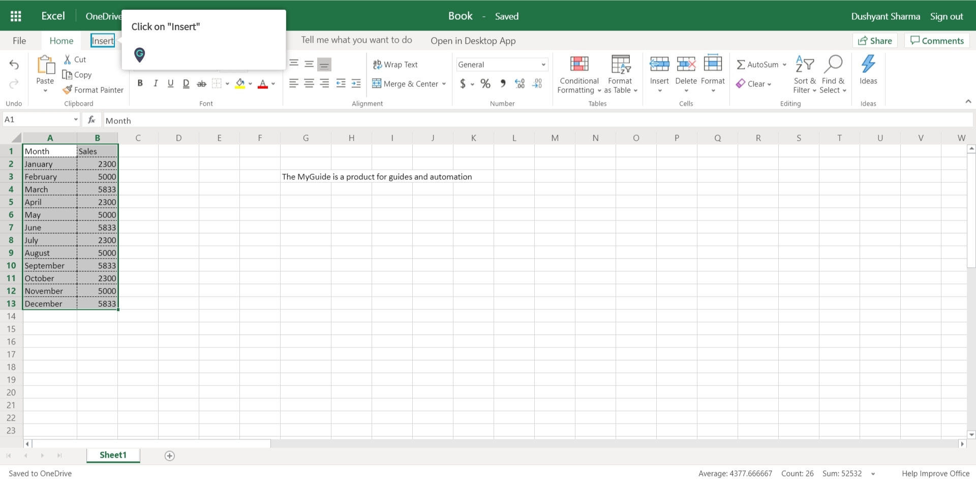 How To Insert Column Chart In MS Excel Online A Guide By MyGuide