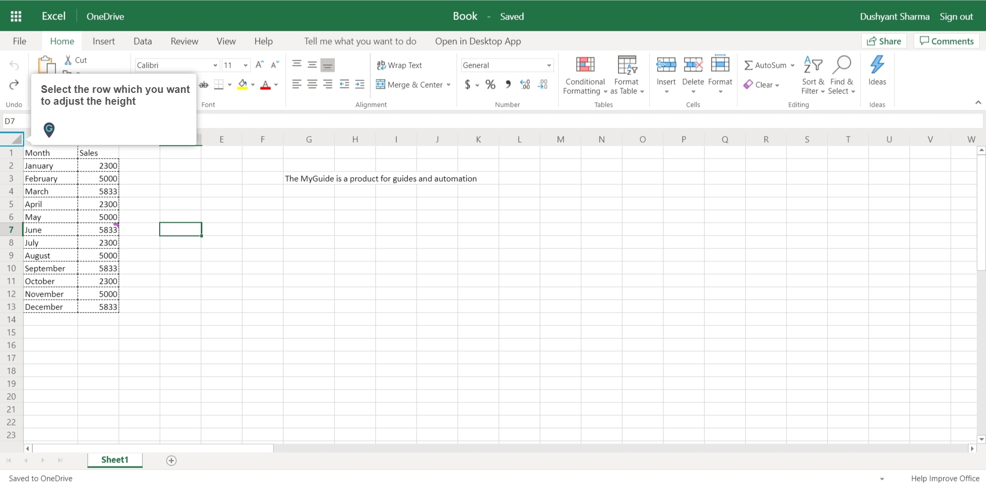How To Adjust Row Height In MS Excel Online A Guide By MyGuide