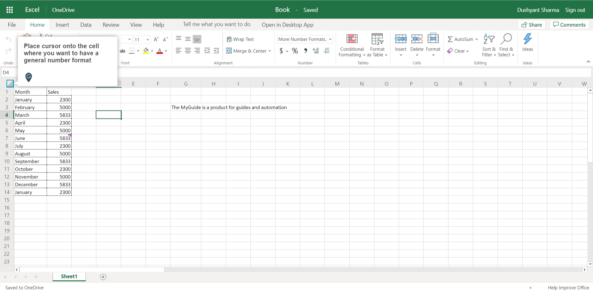 How To Set A General Number Cell Format In MS Excel Online A Guide By 
