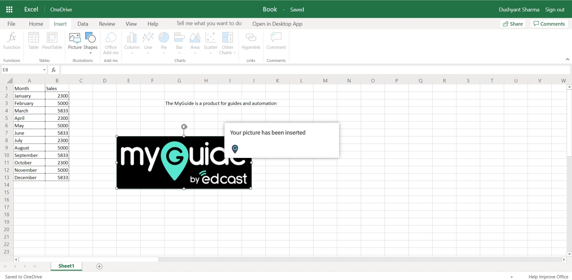 How To Insert A Picture In MS Excel Online A Guide By MyGuide