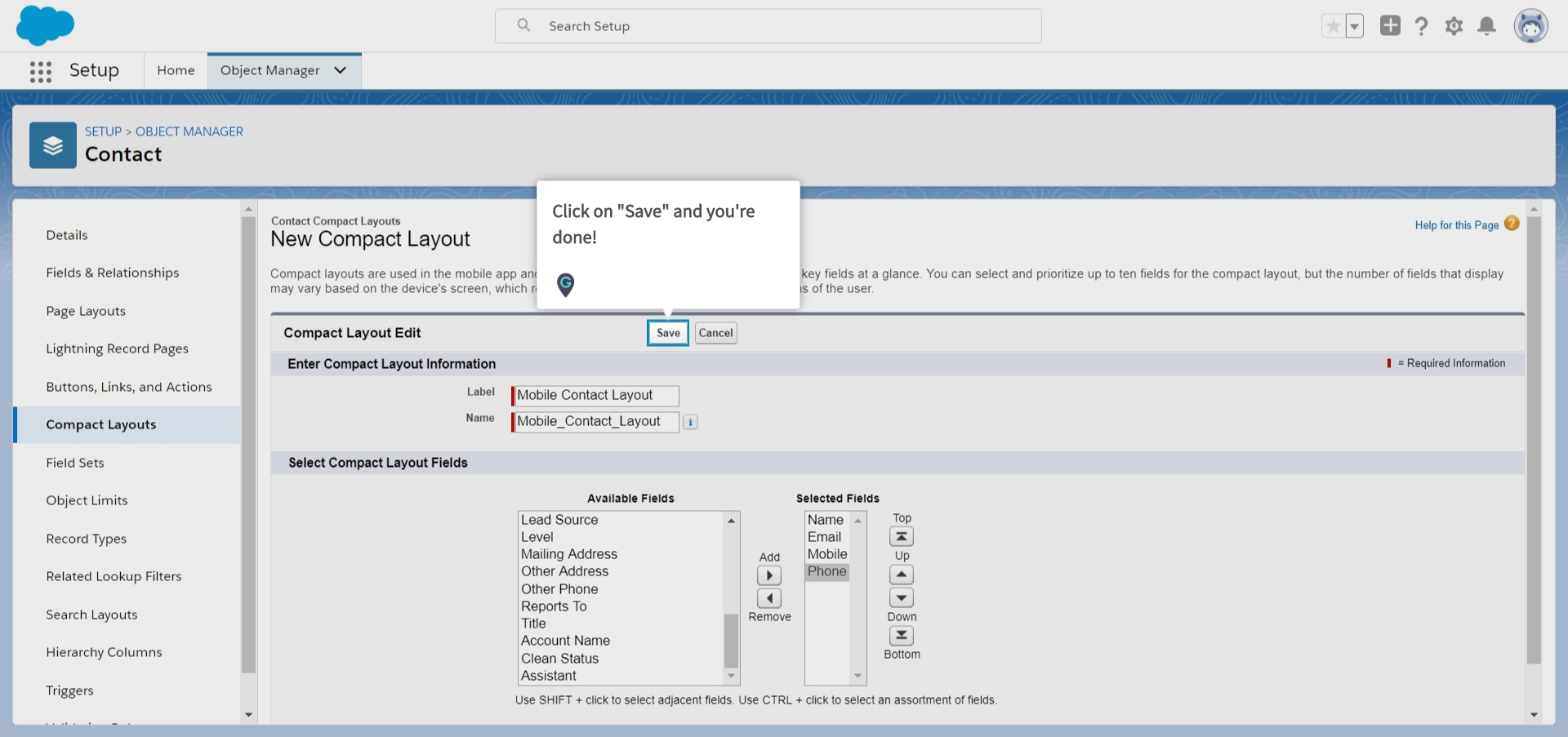 How To Create A Compact Layout In Salesforce Lightning A Guide By Myguide